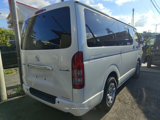 トヨタ レジアスエース ロングスーパーGL ☆新入庫☆ 4WD ETC 荷室板張り仕様 ウッドコンビハンドル インテリアパネル シートカバー・2006(H18)年式・ホワイト・2500cc ...