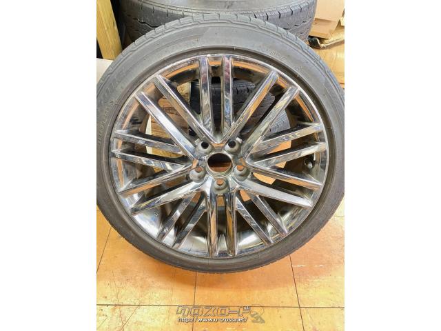 ホイール・タイヤ・18インチ・1.5万円・RIDE OVER・ 純正 クラウンHV ブラックメッキ 18インチ 225/45R18 4分山程 ...