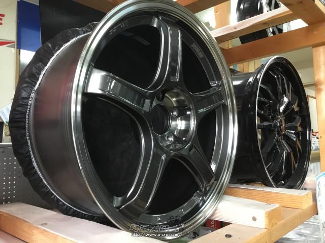 ホイール・タイヤ・19インチSSR GTX03(ガンメタ)4本Set新品タイヤ・ご成約・ホイールガレージ名護店・ 新品 ホイール:F/19×8.5J+38 R/19×9.5J+38PCD114 ...