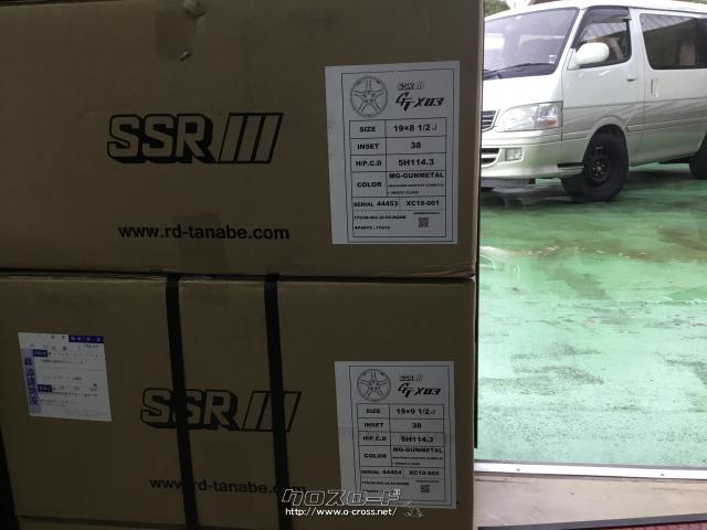 ホイール・タイヤ・19インチSSR GTX03(ガンメタ)4本Set新品タイヤ・ご成約・ホイールガレージ名護店・ 新品 ホイール:F/19×8.5J+38 R/19×9.5J+38PCD114 ...